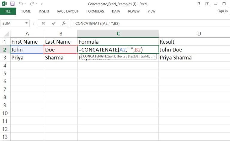 How to Concatenate in Excel?